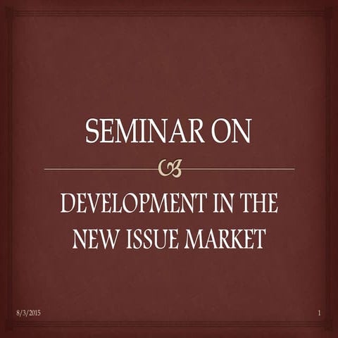 new issue market | PPSX