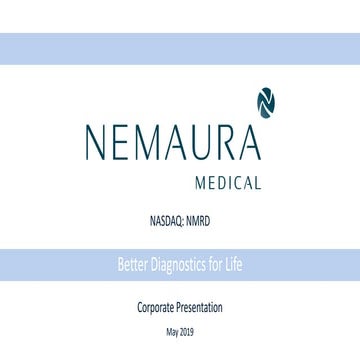 Nemaura Medical (NASDAQ: NMRD) May-2019 | PDF