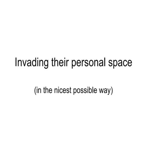 Invading Their Personal Space | PPT