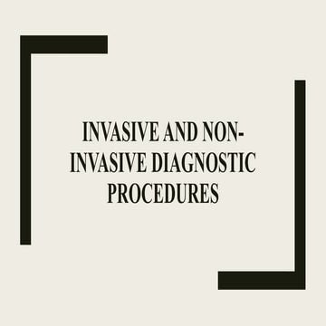 Comprehensive Overview of Invasive and Non-Invasive Diagnostic ...