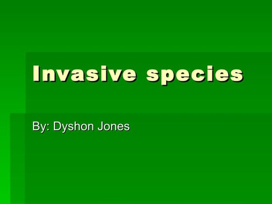 Invasive species powerpoint | PPT