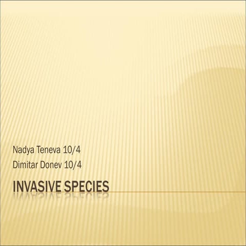 Invasive species finished_epic | PPT | Environment | Science