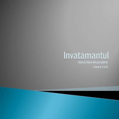 Invatamantul | PPTX