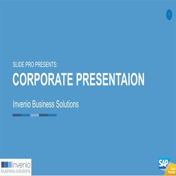 Invenio Business Solutions Corporate Presentation 2016 | PPTX