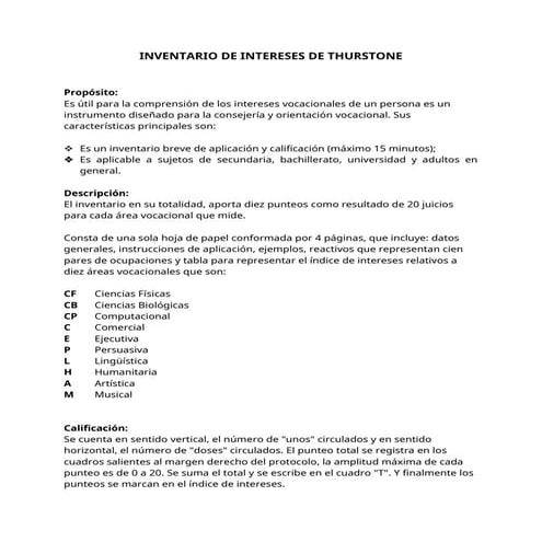 Prueba ipp (intereses profesionales) encuesta vocacional | DOC