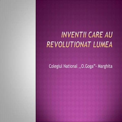Inventii care au revolutionat lumea | PDF