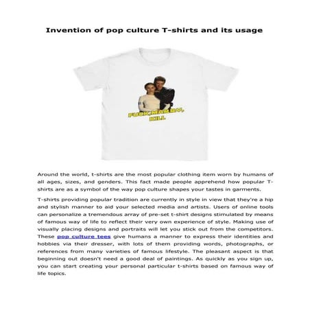 pop culture T-shirts | PPTX