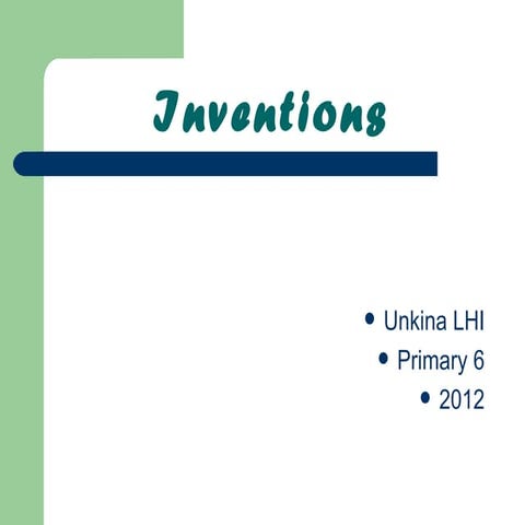 Inventions | PPT