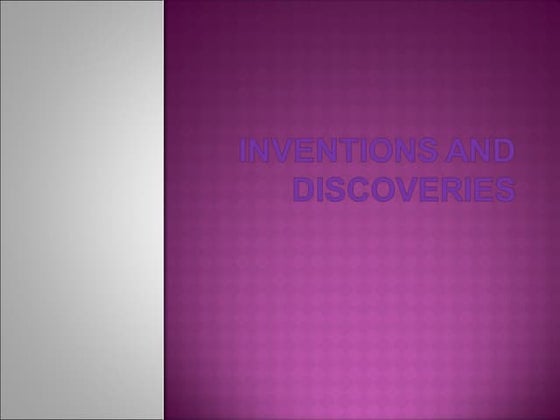 Inventions and discoveries Carmen | PPT