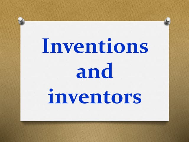 Inventions that changed the world | PPT