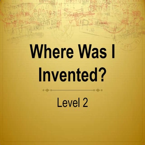 Inventions level 2 | PPT