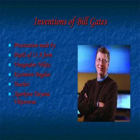 Inventions of bill gates | PPT