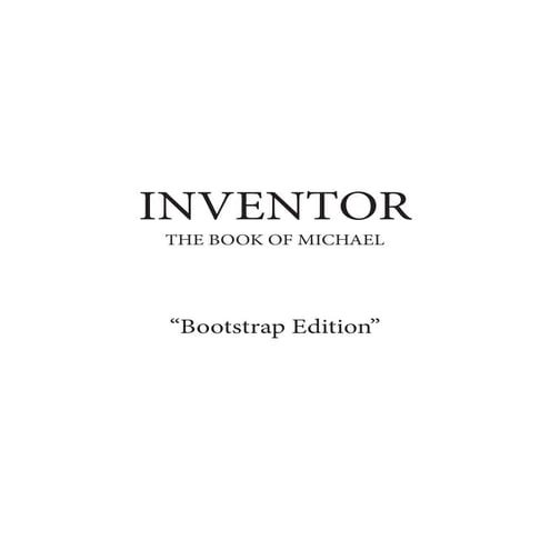 Inventor: The Book of Michael | PDF | Publishing Industry | Industries