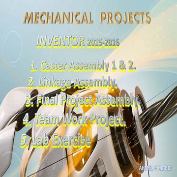 Inventor and AutoCAD Portfolio | PPT