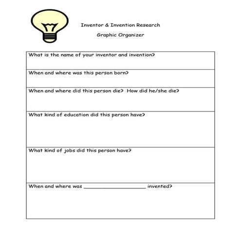Inventor graphic organizer | PDF