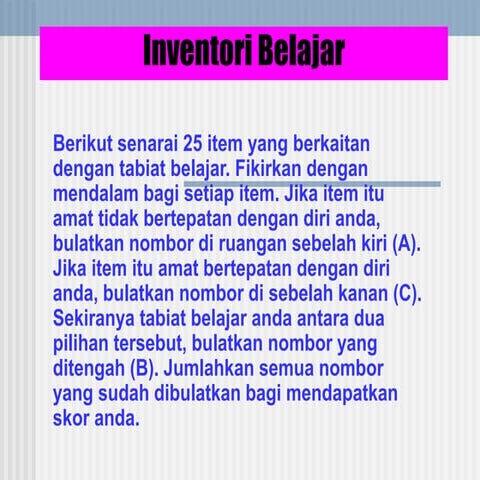 INVENTORI BELAJAR.pptERTEDGXFXSDGSDFGDGDFGDF | PPT