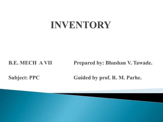 Bhushan Tawade presentations