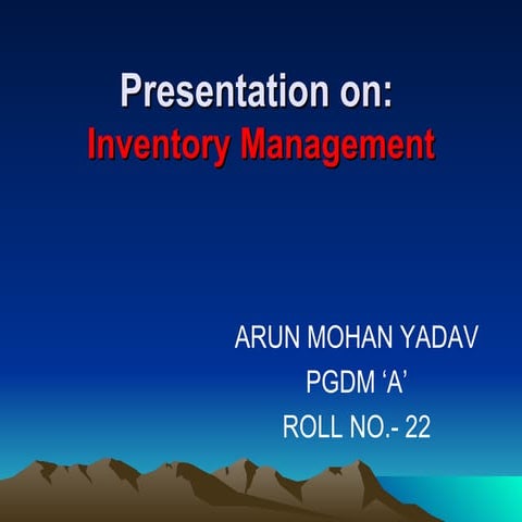 Inventory Management | PPT