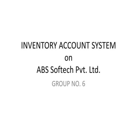 Inventory account system | PPTX