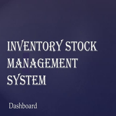 Inventory and Stock Management System-ISMS | PDF
