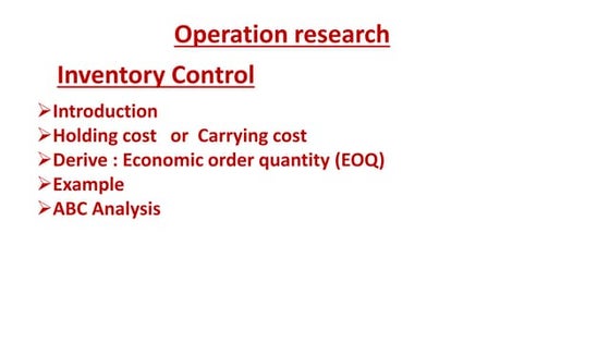 3...economic order quantity | PPT