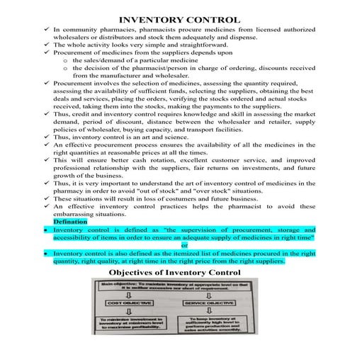 Indenting and maintenance of inventory | PPTX