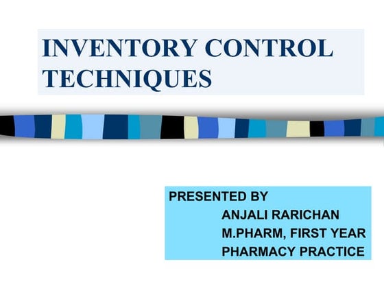 Inventory control & management | PPT