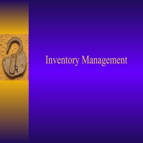 Inventory Management | PPT