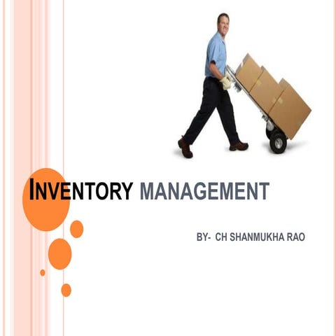 Inventory management in steel plant | PPTX