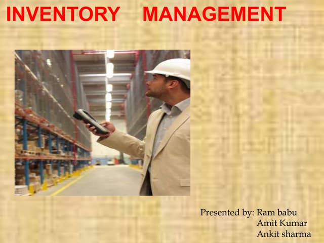 Crash course Planning and managing inventory ppt | PPTX