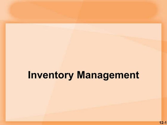 Inventory | PPT