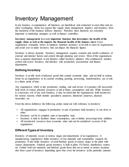 Inventory Management System | PPT