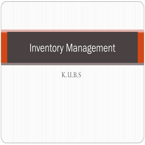 The Inventory Management - Lecture 7.pptx