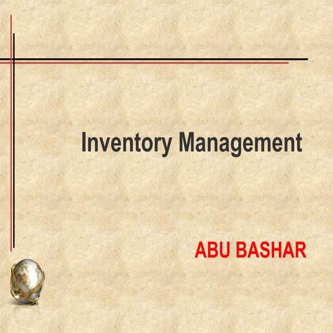 Inventory Management | PPT
