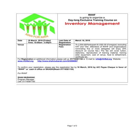 Inventory management Training | PDF