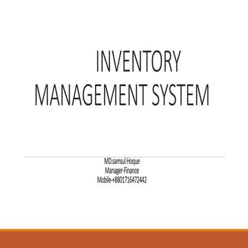 Inventory management system | PPTX