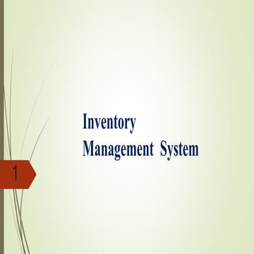 Inventory Management System Pptpptx 