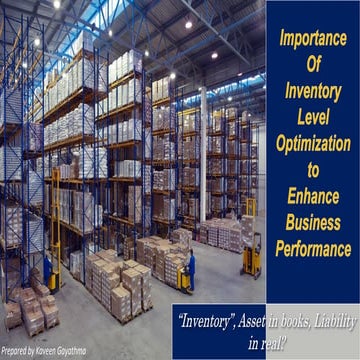 Importance Of Inventory Level Optimization to Enhance Business ...