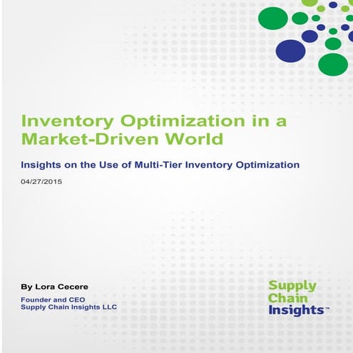 Inventory Optimization in a Market-Driven World - 27 APR 2015 | PDF