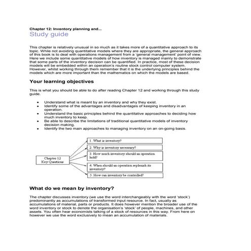 Inventory planning | DOCX