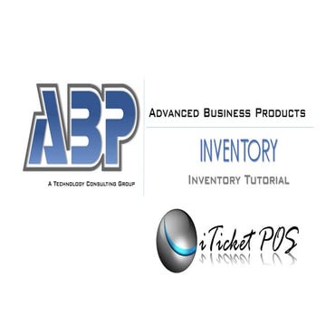 iTicket POS Inventory tutorial | PPT