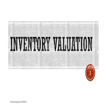 Inventory valuation.pdf good pdf bcom /ca | PDF