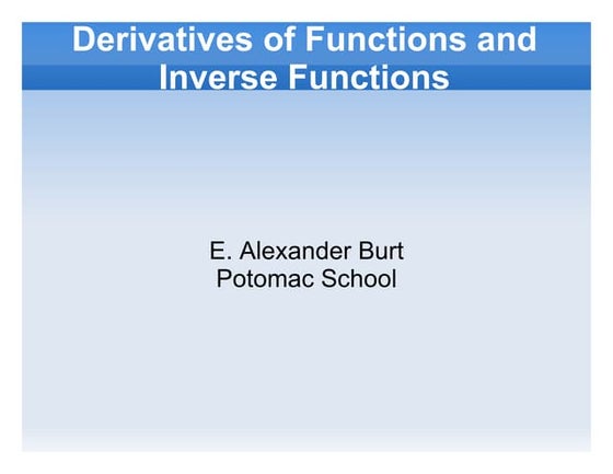 Inverse Functions | PPTX