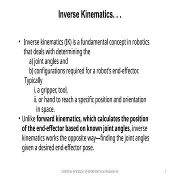 Inverse Kinematics...Inverse Kinematics... | PPTX