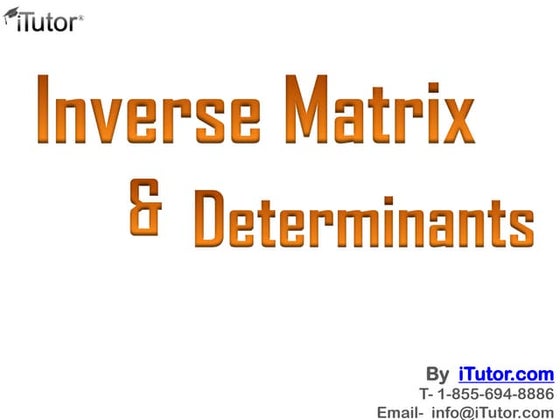 Introduction to Matrices | PPT