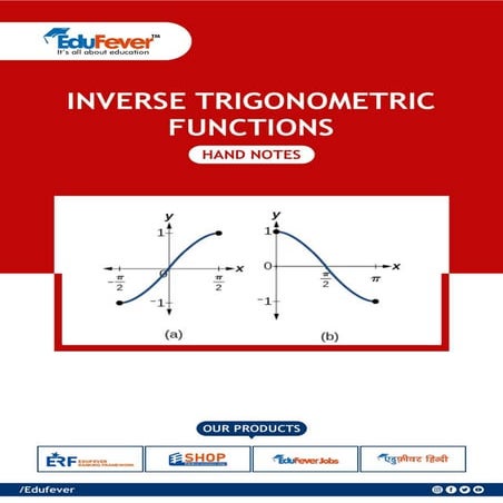 Inverse Trigonometric Functions - Mathematics Handwritten Notes | PDF
