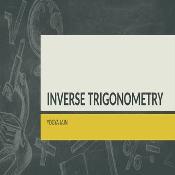 INVERSE TRIGONOMETRY.pptx class 12 maths relation and function | PPT