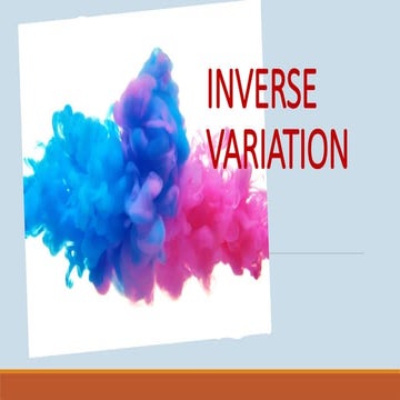 INVERSE VARIATION ppt definition of inverse variation.pptx