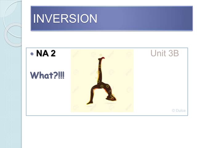 Normal and inverted word order | PPTX