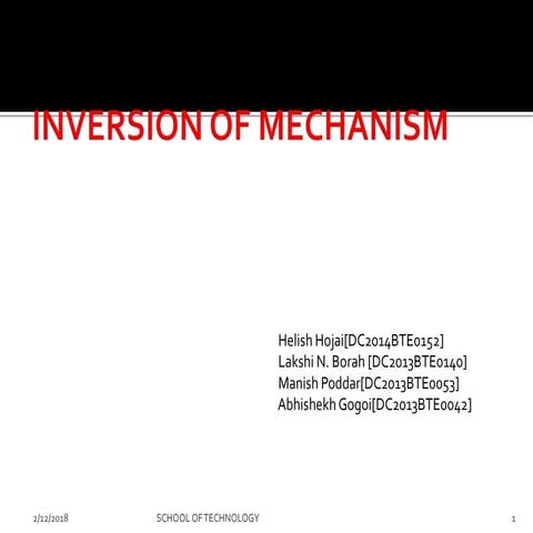 Inversion of mechanism | PPTX | Physics | Science